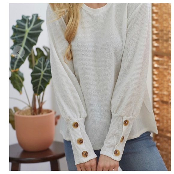 ShopEvelynne | Tops | Boho Textured Long Sleeve Button Top | Poshmark